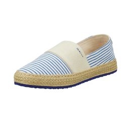 Espadrille Gant "RAFFIAVILLE", Damen, Gr. 38, hellblau, creme, Textil, gestreift, Schuhe Espadrille, Slipper, Sommerschuh, Loafer zum Schlupfen