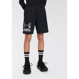 Trainingsshorts Under Armour "TECH", Jungen, Gr. L (152/158), N-Gr, schwarz, Obermaterial: 100% Polyester, Hosen, f&uuml;r vielseitige Aktivit&auml;ten, leichtes Material, schnelltrocknend