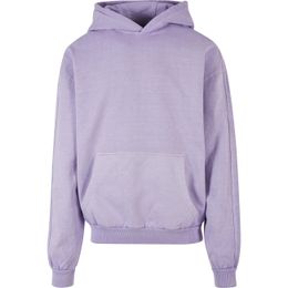 Hoodie Urban Classics "Urban Classics Herren Heavy Terry Garment Dye Hoody", Herren, Gr. 3XL, lila, 100% Baumwolle, unifarben, Sweatshirts Hoodie
