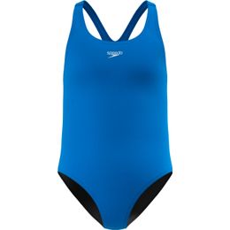 Badeanzug Speedo "Badeanzug Stanny Speedo f&uuml;r M&auml;dchen", M&auml;dchen, Gr. 128 (122), N-Gr, blau, Obermaterial: 100% Polyester. Futter: 100% Polyester, Badeanz&uuml;ge Badeanzug, f&uuml;r Kinder und Jugendliche, Medalist-Schnitt, elastisches Material