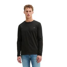 Marc O'Polo Langarmshirt MARC O'POLO "aus reiner Bio-Baumwolle", Herren, Gr. L, schwarz, Obermaterial: 100% Baumwolle, unifarben, Basic, Basic, Rundhals, Shirts Langarmshirt