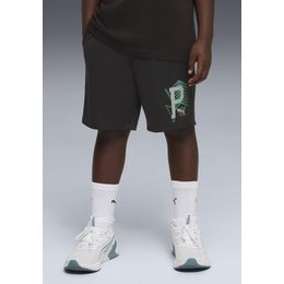 Trainingsshorts Puma "ACTIVE SPORTS POLY SHORTS B", M&auml;dchen, Gr. 176, N-Gr, Puma schwarz, Web, Obermaterial: 100% Polyester, bedruckt, regular fit kniefrei, Hosen, aus atmungsaktivem Material, mit DryCELL-Technologie, Regular Fit