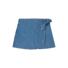 Skort s.Oliver JUNIOR, M&auml;dchen, Gr. 104, mid blau, Denim/Jeans, Obermaterial: 100% Baumwolle, unifarben, regular fit normal, R&ouml;cke Skort, mit elastischem Bund