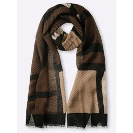 Heine Damen Schal, Braun, T&uuml;cher & Schals, Material: Viskose