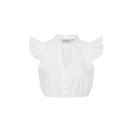 N&uuml;bler Dirndlbluse N&Uuml;BLER "Dirndlbluse kurzarm Valeria", Damen, Gr. 30, wei&szlig;, Obermaterial: 100% Baumwolle CO., Blusen Dirndlbluse