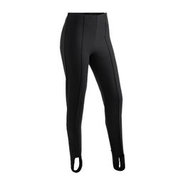 Skihose Maier Sports "Sanja", Damen, Gr. 17, Kurzgr&ouml;&szlig;en, schwarz, 48% Polyamid, 47% Viskose, 5% Elasthan, Hosen Skihose, Slim Fit Steghose, elastisch, femininer Schnitt