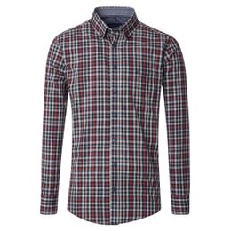 Langarmhemd Casamoda "Casamoda Freizeithemd kariert", Herren, Gr. L, Normalgr&ouml;&szlig;en, rot, 100% Baumwolle, kariert, comfort fit, Hemden