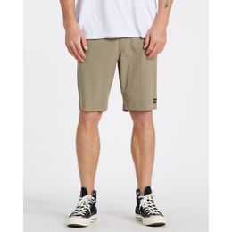 2-in-1-Shorts Billabong "Crossfire Mid", Herren, Gr. 28(XS), gr&uuml;n (khaki), Obermaterial:64% Polyester, 22% Baumwolle, 8% Elasthan, 6% Polyamid., Hosen