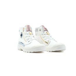 Schn&uuml;rboots Palladium "PAMPA UNDERLAYER", Damen, Gr. 39, wei&szlig; (star wei&szlig;), Synthetik, Textil, Schuhe Schn&uuml;rboots, Schn&uuml;rstiefel, Schn&uuml;rstiefelette aus Canvas