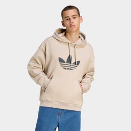 Kapuzensweatshirt adidas originals "TREFOIL HOODY", Herren, Gr. L, stone khaki, Obermaterial: 100% Baumwolle, normal, Rundhals, angesetztes B&uuml;ndchen, Sweatshirts