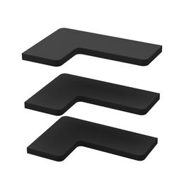 VICCO Eckregal, Schwarz, Holzwerkstoff, Rechteckig, 40.5x2.5x28.5 cm, Wohnzimmer, Regale, Eckregale