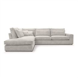 Fedve Ecksofa, Hellgrau, Textil, L-Form, 314x224 cm, Wohnzimmer, Sofas & Couches, Wohnlandschaften, Ecksofas