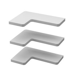 VICCO Eckregal, Wei&szlig;, Holzwerkstoff, Rechteckig, 40.5x2.5x28.5 cm, Wohnzimmer, Regale, Eckregale