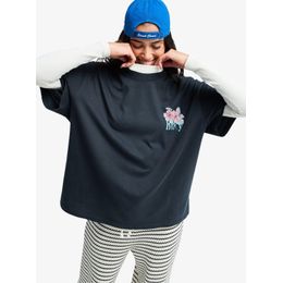 T-Shirt Roxy "TALLOVERSIZE WASHED", Damen, Gr. M (38), anthrazit, Obermaterial: 100% Baumwolle, Rundhals, Shirts T-Shirt, Kurzarm, l&auml;ssiger Stil, f&uuml;r Alltag und entspannte Aktivit&auml;ten