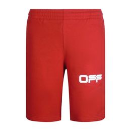 Off-White Herren Tape Sweatshorts (Rot)