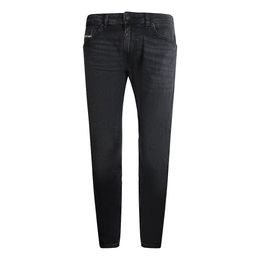 Diesel - Tommer-r - Schwarze Jeanshose Mit Verblasstem Muster