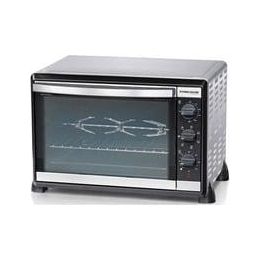Rommelsbacher Back- und Grillger&auml;t BG 1805/E, Mini-Backofen edelstahl/schwarz
