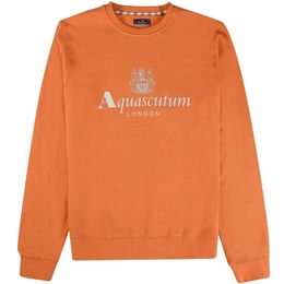 Aquascutum Active - Oranges Sweatshirt mit gro&szlig;em Logo