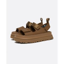 UGG Australia Plattform-Sandalen mit verstellbarem Riemen in Tan