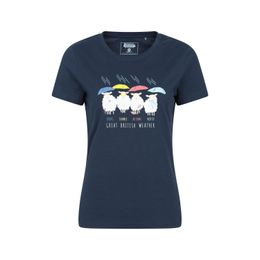 Mountain Warehouse - "Great British Weather" T-Shirt f&uuml;r Damen (Marineblau)