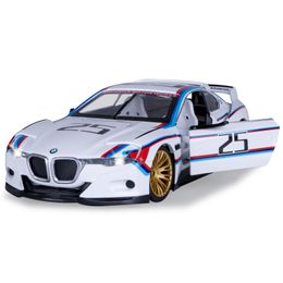 Jamara BMW 3.0 CSL Hommage R Diecast 1:24 wei&szlig; inkl. Knopfzellen