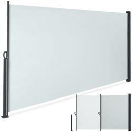 TecTake&reg; Seitenmarkise, 160 x 300 cm, Schutz vor Sonne und Wind, ausziehbar, mit Aufrollmechanismus