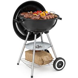 TecTake&reg; Kugelgrill, mit 2 R&auml;dern, abnehmbare Ascheschale, &Oslash; Rost 41,5 cm