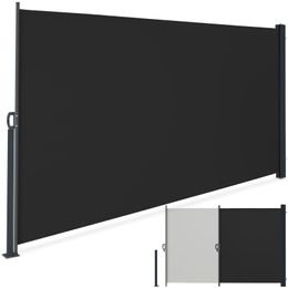 TecTake&reg; Seitenmarkise, 180 x 300 cm, Schutz vor Sonne und Wind, ausziehbar, mit Aufrollmechanismus