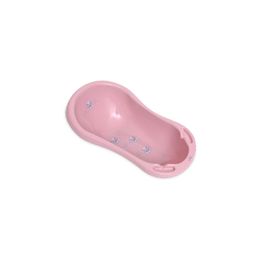 Lorelli Babybadewanne, 84 cm lang, Ablagef&auml;cher, ergonomische Form, ab Geburt rosa