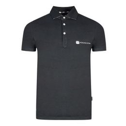 Aquascutum Unisex Erwachsene Aldis Logo Polo Shirt (Schwarz)