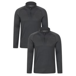 Mountain Warehouse - "Talus" Base Layer Oberteil f&uuml;r Herren (2er-Pack) (Holzkohle)