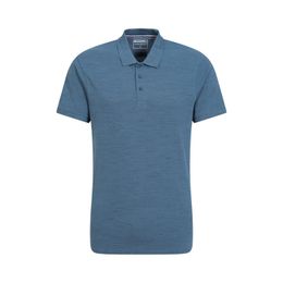 Mountain Warehouse Herren Dawnay Textured Pique Polo Shirt (Blau)