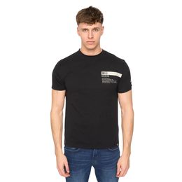 Duck and Cover - "Tatick" T-Shirt f&uuml;r Herren, Angerauhte Baumwolle (Schwarz)