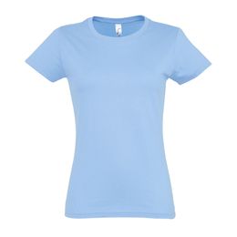 SOLS Imperial Damen T-Shirt, Kurzarm, Rundhalsausschnitt (Himmelblau)