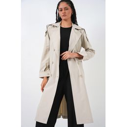 Langer doppelt kn&ouml;pfbarer Trenchcoat