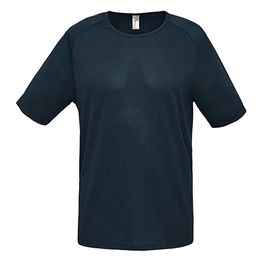 SOLS - "Sporty" T-Shirt f&uuml;r Herren Raglan&auml;rmel (Petrolblau)