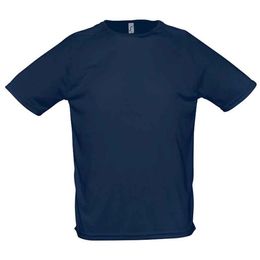 SOLS - "Sporty" T-Shirt f&uuml;r Herren Raglan&auml;rmel (Dunkelblau)
