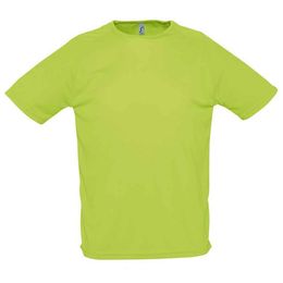 SOLS - "Sporty" T-Shirt f&uuml;r Herren Raglan&auml;rmel (Apfelgr&uuml;n)