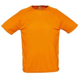 SOLS - "Sporty" T-Shirt f&uuml;r Herren Raglan&auml;rmel (Neon-Orange)
