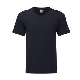 Fruit of the Loom - "Iconic" T-Shirt V-Ausschnitt f&uuml;r Herren/Damen Unisex (Marineblau)