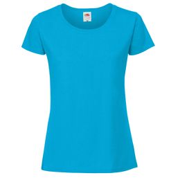 Fruit of the Loom Damen/Damen Ringspun Premium T-Shirt (Azurblau)