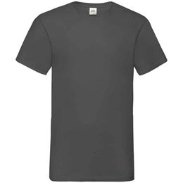Fruit of the Loom - "Value" T-Shirt V-Ausschnitt f&uuml;r Herren (Hellgrau)