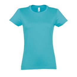 SOLS Imperial Damen T-Shirt, Kurzarm, Rundhalsausschnitt (Atollblau)