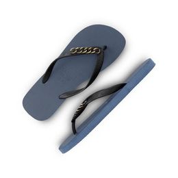 Uzurii Goldene kleine Flip-Flops, marineblau