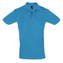 SOLS Herren Perfect Pique Kurzarm-Poloshirt (Aqua)