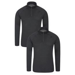 Mountain Warehouse - "Talus" Base Layer Oberteil f&uuml;r Herren (2er-Pack) (Schwarz)