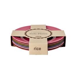 Rice Melamin Essteller Solid Colors im 6er Pack Bunte Auswahl - H 6 &Oslash; 25 cm skandinavische Deko Online Shop
