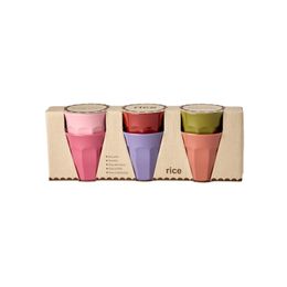 Rice Melaminbecher 6er-Set Small &ndash; Solid Colors je 160 ml skandinavische Deko Online Shop