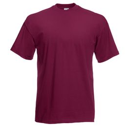 Fruit of the Loom Herren Kurzarm T-Shirt (Burgundrot)