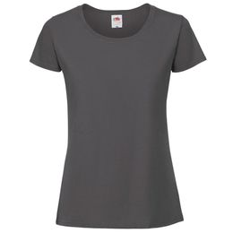 Fruit of the Loom Damen/Damen Ringspun Premium T-Shirt (Bleistiftgrau)